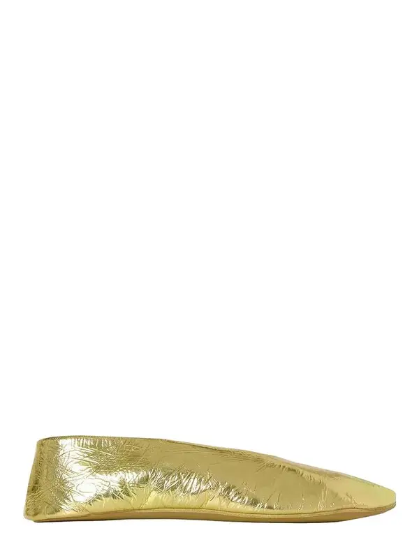 THE ROW Stella Metallic-leather Ballet Flats - Gold