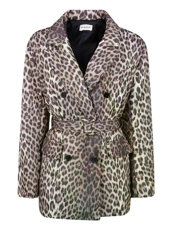 P.a.r.o.s.h Leopard-print Coat - Brown