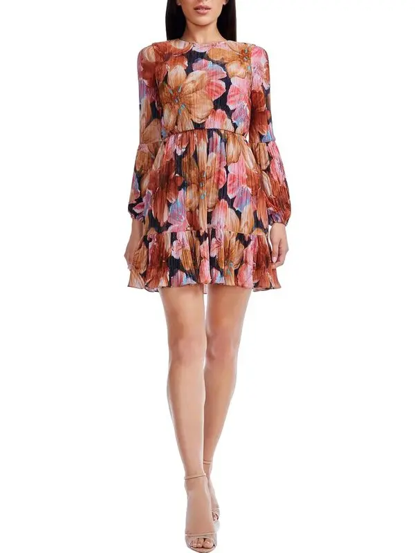 Dress The Population Aulani Floral Mini Dress - Amber Multi