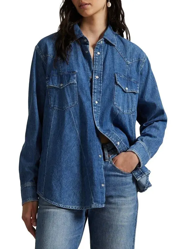 Polo Ralph Lauren Denim Trapeze Western Shirt - Nisku Wash