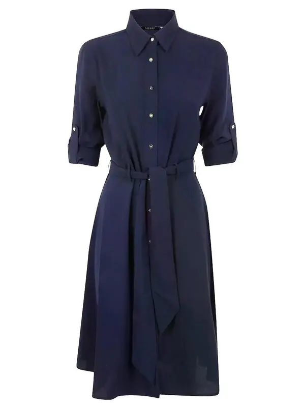 Ralph Lauren Belted Shirt Dress - Blue