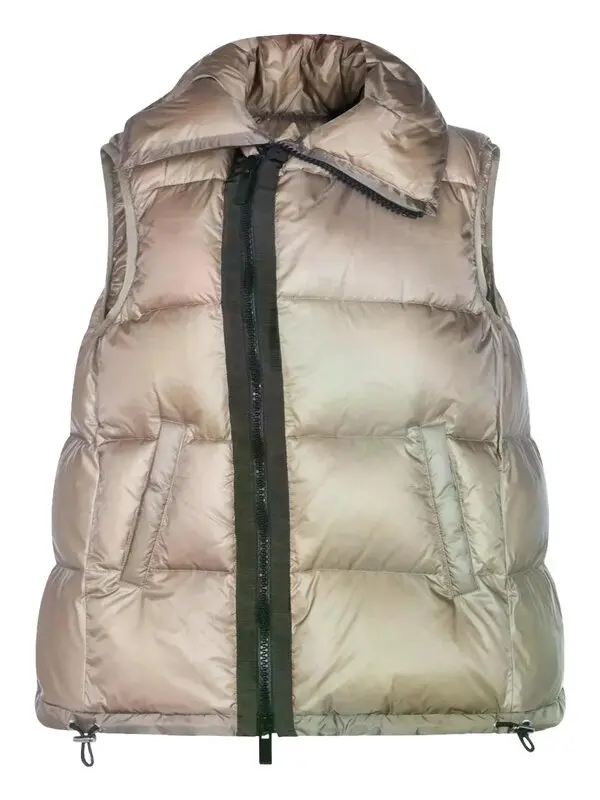 Sacai Quilted Zip-front Gilet - Neutrals