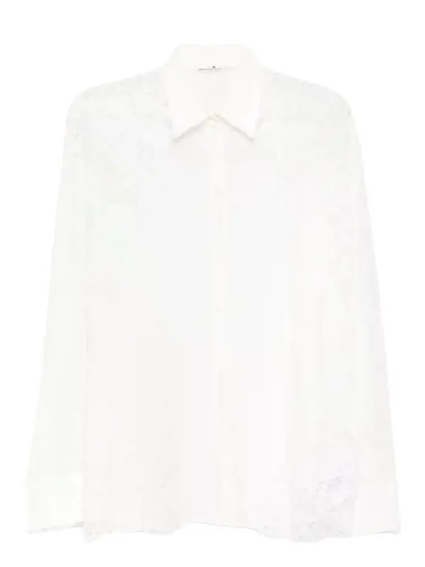 Ermanno Scervino Lace Trimmed Shirt - White