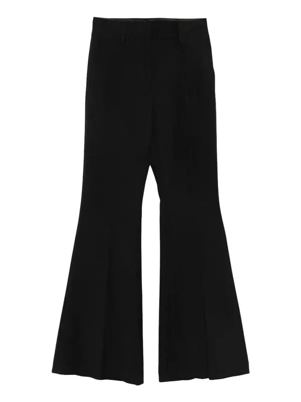 Gabriela Hearst Wool Wide Leg Trousers - Black