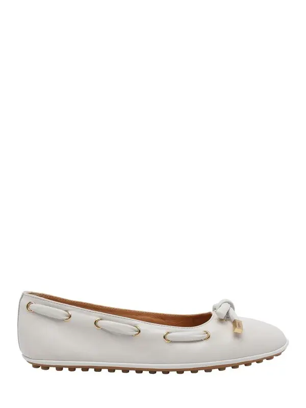 TOD'S Nappa Ballet Flats - White