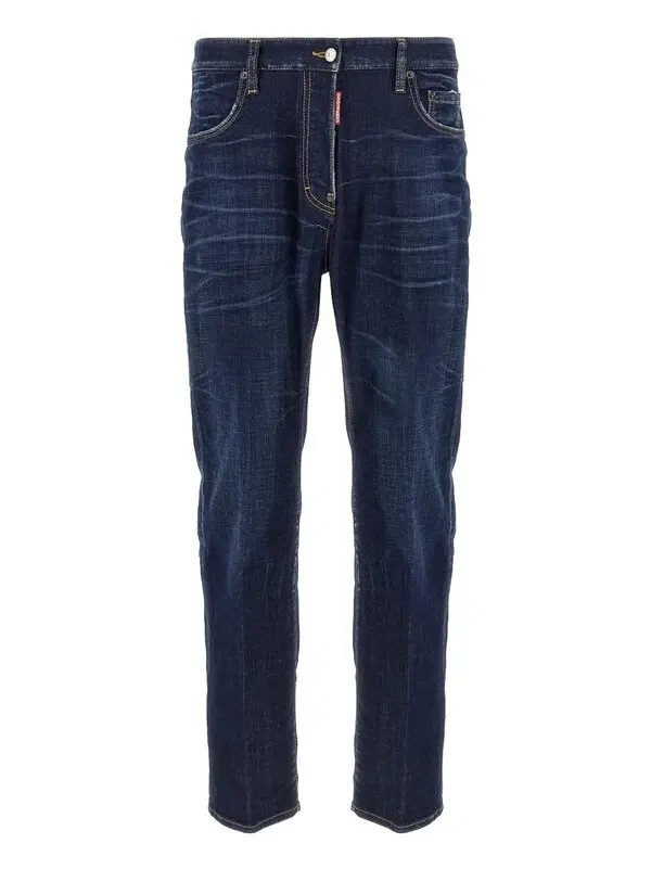 Dsquared2 Jeans In Stretch Cotton Denim - Blue