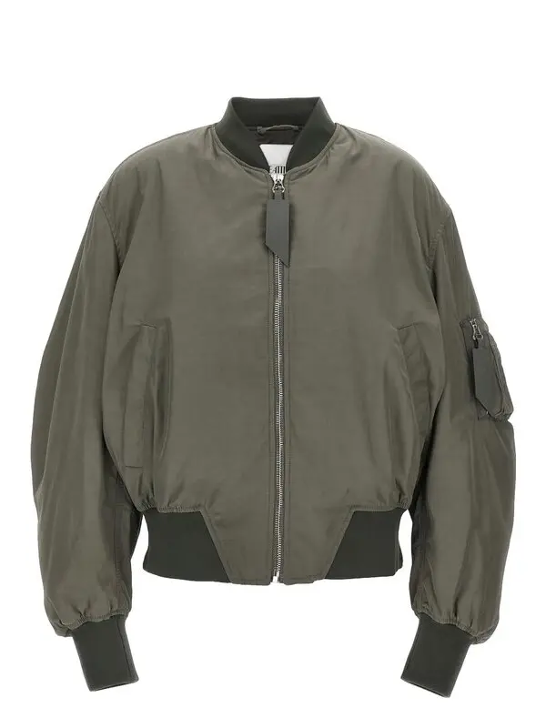 Attico Nylon Bomber Jacket - Green