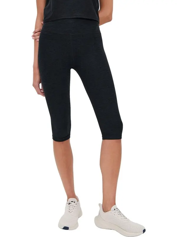 Beyond Yoga Spacedye High Waisted Pedal Pusher Leggings - Darkest Night