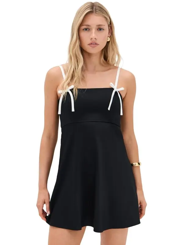 Alice + Olivia Morgan Babydoll Mini Shift Dress - Black