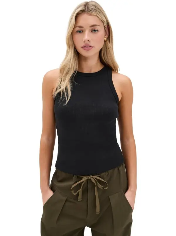 Jenni Kayne Cotton Rib Tank - Black