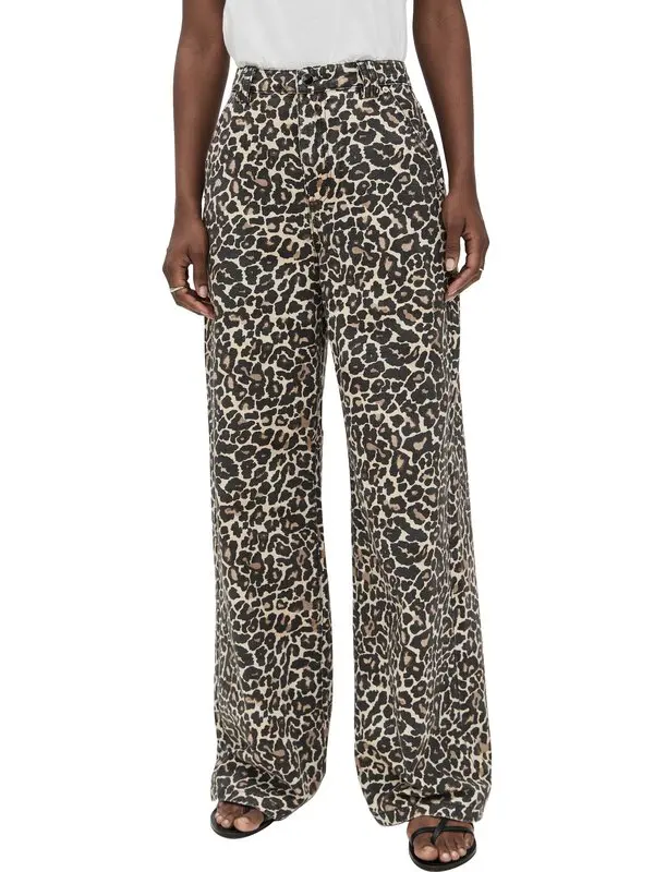 VRG GRL Zia Denim Jeans - Leopard