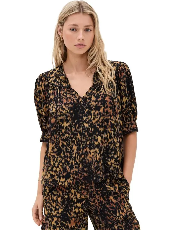 Ulla Johnson Blaire Short Sleeve Blouse - Savannah