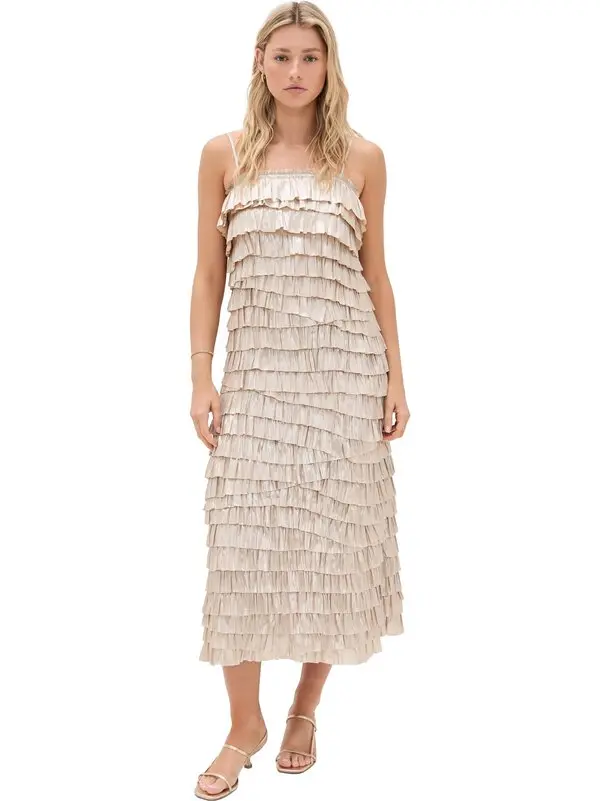 Ulla Johnson Samara Midi Layered Dress - Opal