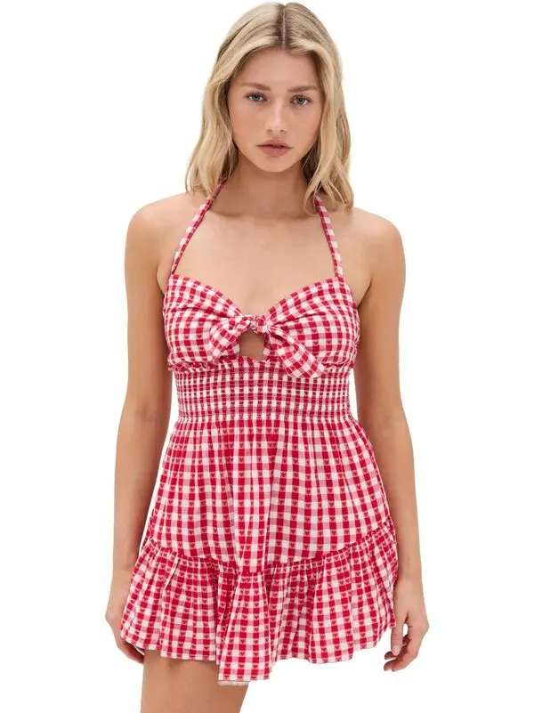 LoveShackFancy Trishelle Gingham Dress - Cupids Bow