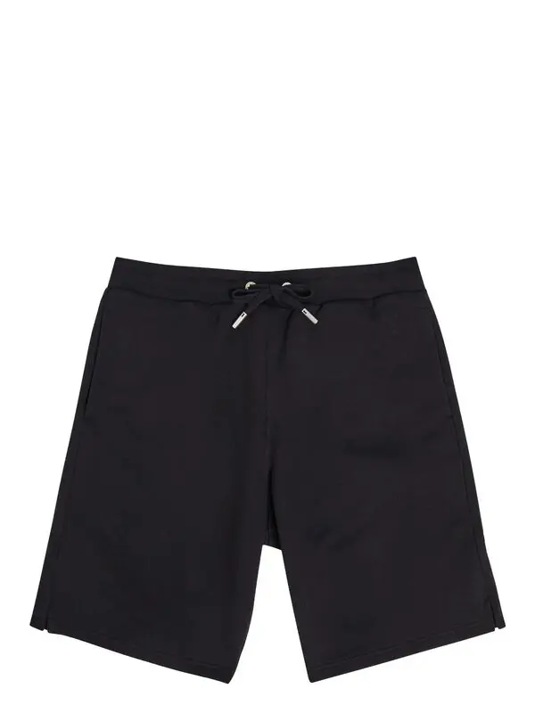 Ami Logo-embossed Cotton Shorts - Black