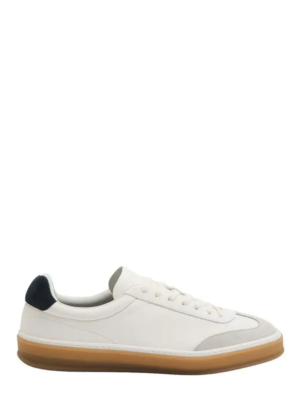 BOSS X David Beckham Panelled Leather Sneakers - White
