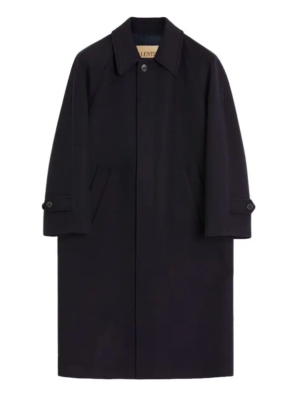 Valentino Garavani Single-breasted Wool And Cashmere Coat - Night