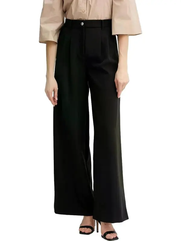 Guess Pleat-detail Trousers - Black