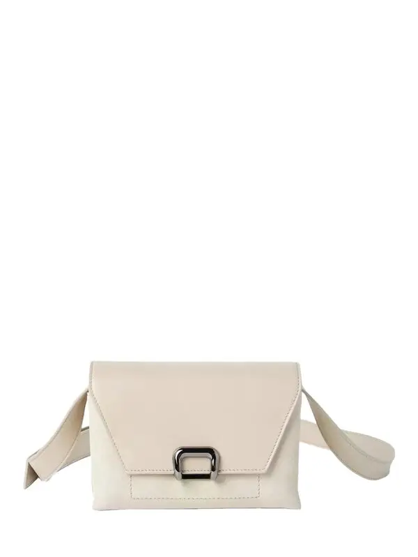 Brunello Cucinelli Small Sartorial Leather Cross Body Bag - Neutrals