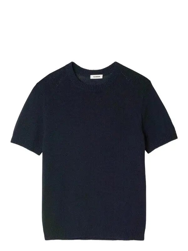 Sandro Short-sleeve Crewneck Sweater - Blue