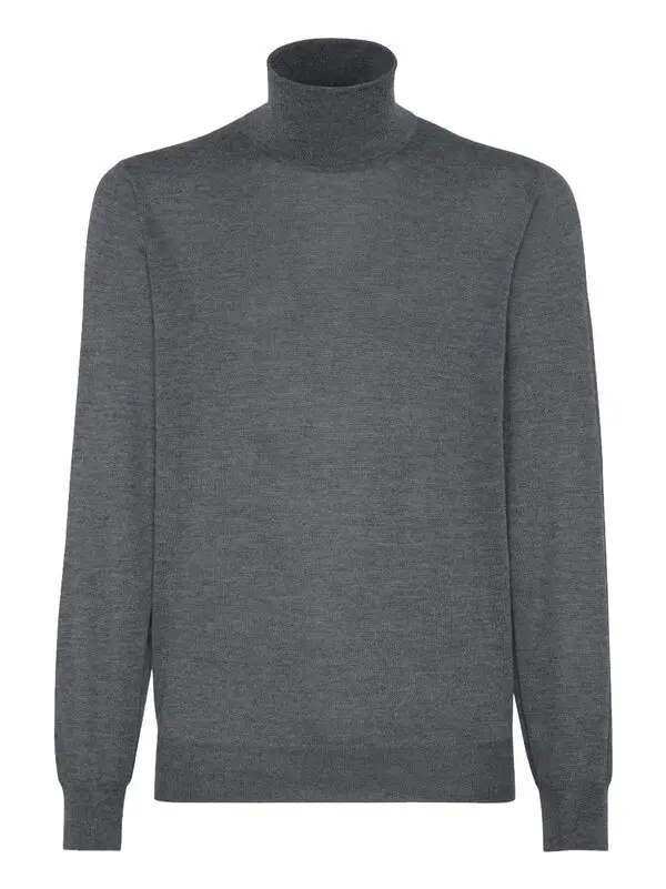 Brunello Cucinelli Roll-neck Top - Grey