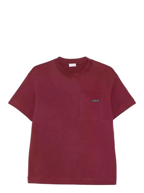 Brunello Cucinelli Chest-pocket Cotton T-shirt - Red