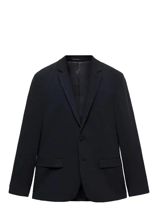 Mango Slim Fit Suit Jacket - Dark Navy