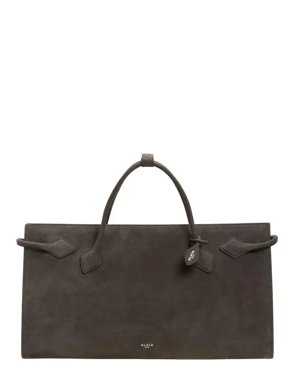 Alaïa Le Teckel Suede Tote - Anthracite
