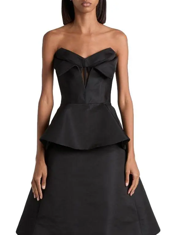 Alexander McQueen Strapless Corset Top - Black
