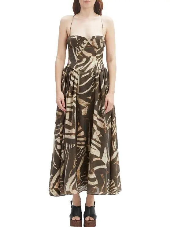 Bardot Estie Print Maxi Dress - Brown Animal