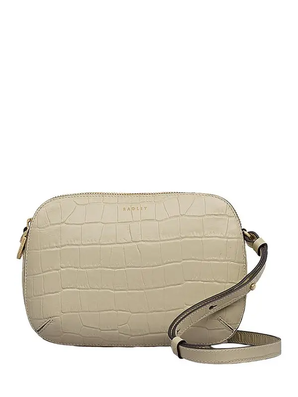 RADLEY Dukes Place Faux Croc Zip-top Crossbody Bag - Snow
