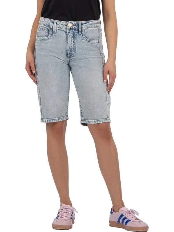 Kut From The Kloth Ashley High-waist Bermuda Denim Shorts - Playful
