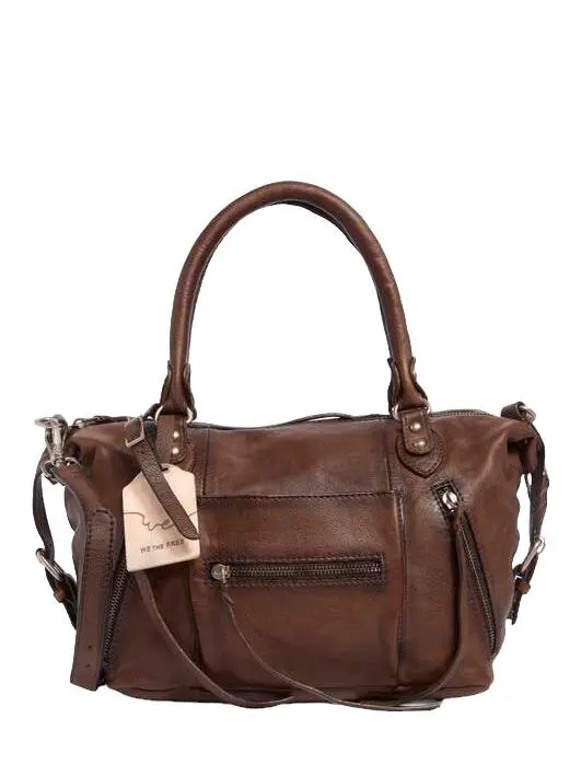Free People Leather Emerson Tote - Espresso