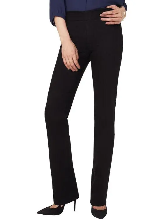 NYDJ Marilyn Straight Leg Ponte Pants - Black