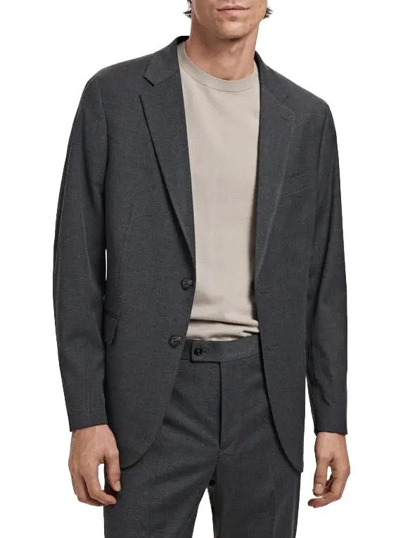 Mango Slim Fit Suit Blazer - Dark Heather Grey