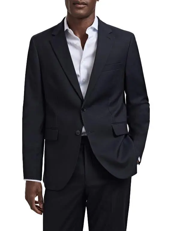 Mango Slim Fit Suit Blazer - Navy