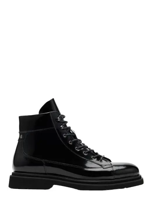MARC NOLAN Aiden Water Repellent Patent Leather Boot - Black Patent