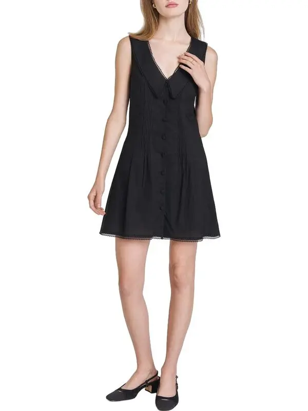 WAYF Poppy Cotton Mini Dress - Black