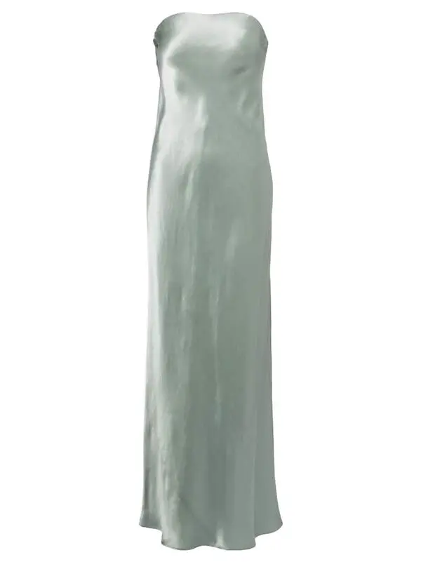 Vince Satin Maxi Dress - Grey