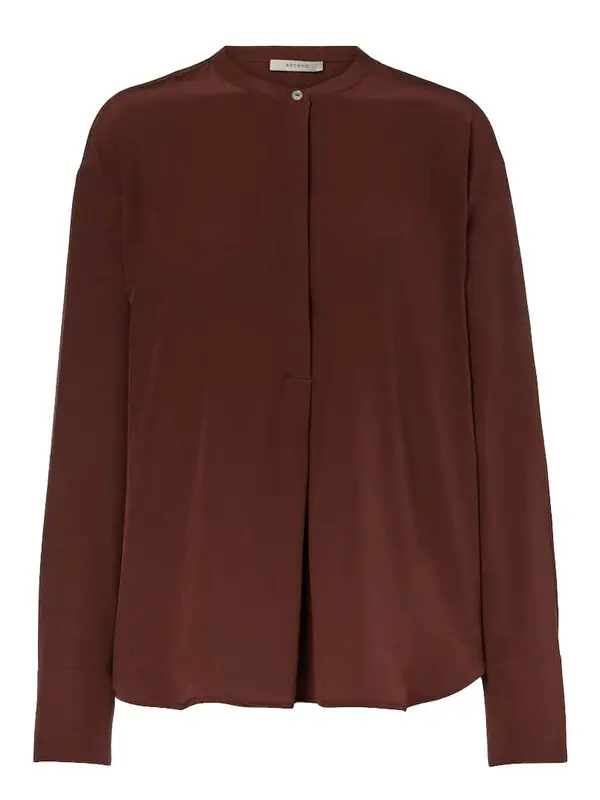 Asceno Remy Silk Crêpe Shirt - Brown