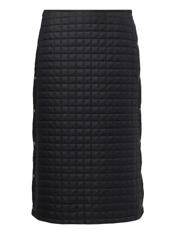 Moncler Quilted Padded Midi Skirt - Black