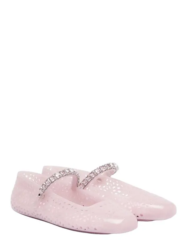 JIMMY CHOO Jelly Mary Jane Flats - Pink