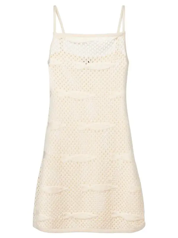 Staud Rio Crochet Cotton Beach Dress - Beige