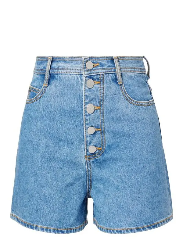 ALEMAIS Alémais Stephi High-rise Denim Shorts - Blue