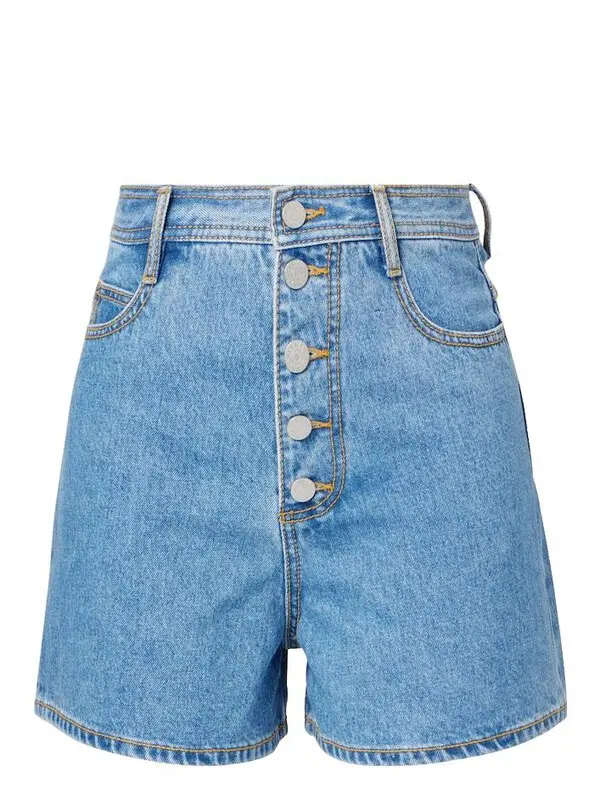 ALEMAIS Alémais Stephi High-rise Denim Shorts - Blue