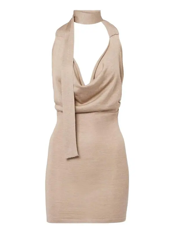 AYA MUSE Evo Knitted Minidress - Beige