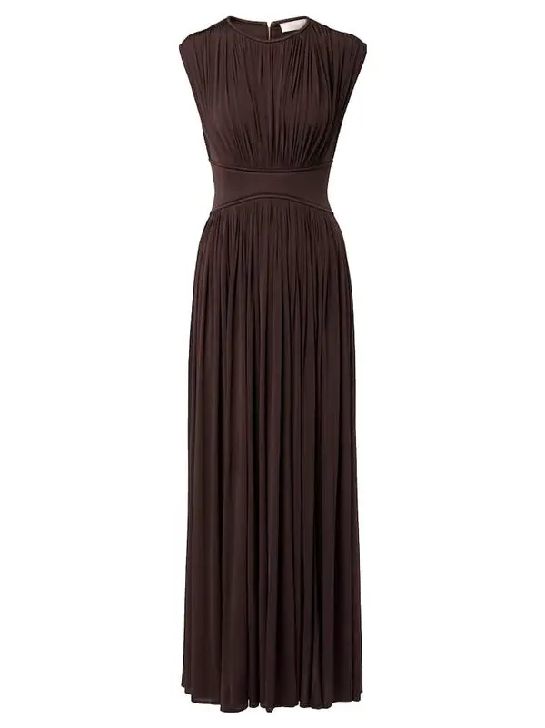 Zimmermann Illuminate Gathered Maxi Dress - Brown