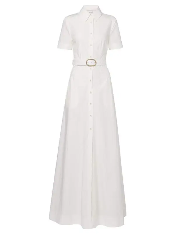 Roland Mouret Cotton Poplin Shirt Dress - White