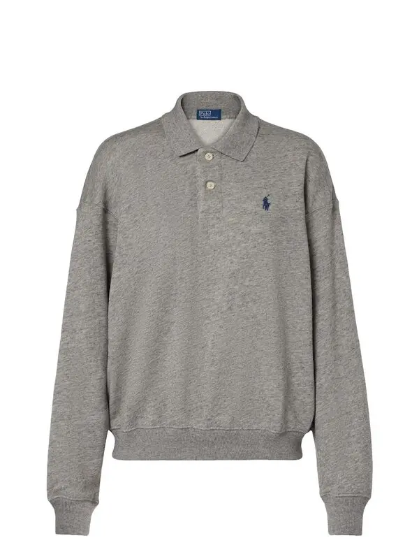 Polo Ralph Lauren Cotton-blend Polo Sweatshirt - Grey