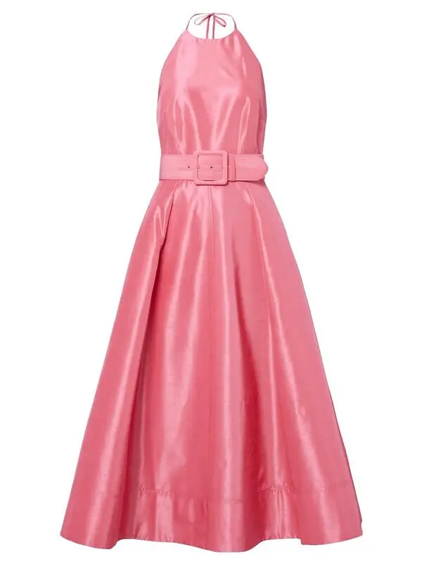 Rebecca Vallance Maple Belted Midi Dress - Pink